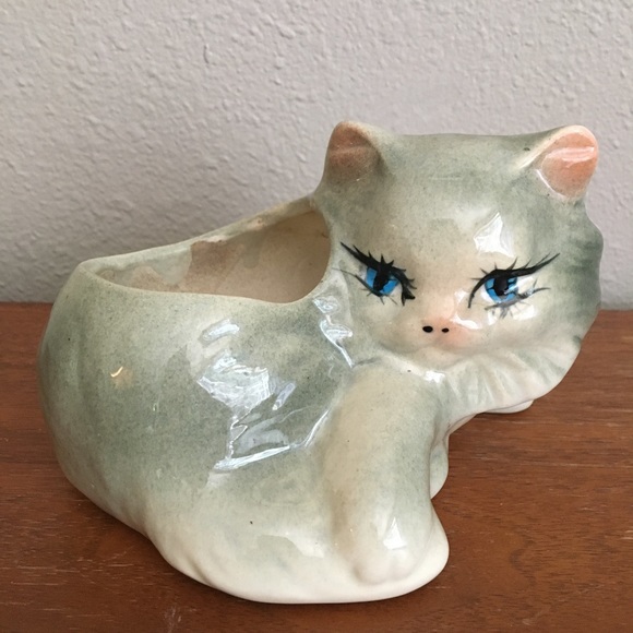Accents | Vtg Mcm Cat Planter | Poshmark